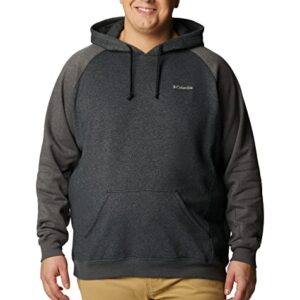 Columbia Men's Hart Mountain II Hoodie, Black Heather/Shark Heather, Small