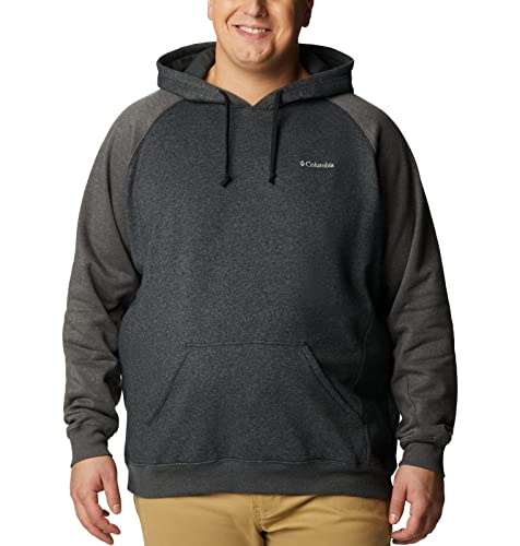 Columbia Men's Hart Mountain II Hoodie, Black Heather/Shark Heather, Small