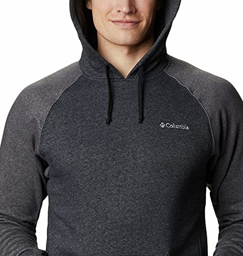 Columbia Men's Hart Mountain II Hoodie, Black Heather/Shark Heather, Small