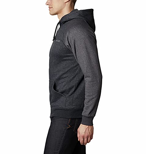 Columbia Men's Hart Mountain II Hoodie, Black Heather/Shark Heather, Small