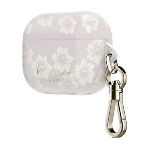 kate spade new york airpods pro case - hollyhock cream/blush/translucent blush/glitter flower centers/gold logo/premium gold hardware (ksap-002-hhccs)