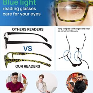 OCCI CHIARI Blue Light Blocking Glasses for Men Readers 0 1.0 1.25 1.5 2 2.25 2.5 3 3.5 4.0 5.0 6.0 ( Green Demi , 2.25 )