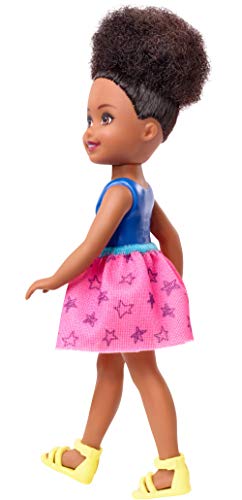 Barbie Club Chelsea Doll, 6-inch Brunette Doll with Space-Themed Graphic, GHV62