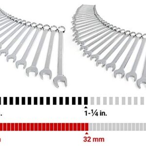 TEKTON Combination Wrench Set, 46-Piece (1/4-1-1/4 in., 6-32 mm) | WCB90301