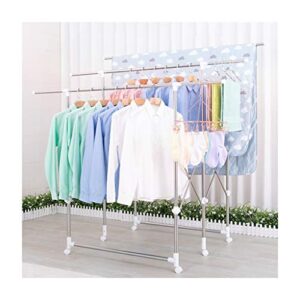 drying rack stainless steel outdoor telescopic floor balcony folding indoor three-bar drying quilt outdoor windproof clothes pole fanjiani