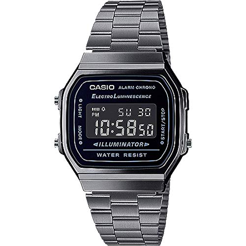 Casio G-Shock Unisex A168WGG-1BVT Digital Vintage Watch Silver