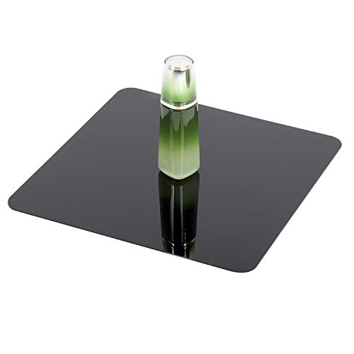 Acrylic Black Reflective Display Table Riser for Professional Product Photography, KINJOEK 12 x 12 Inch 30 x 30 cm Background Boards for Product Table Top Photography Shooting