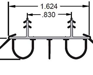 KS Hardware Kerf Style Replacement Door Bottom with Double Bubble - Creates A Weatherproof Seal- Easy Install- 35-3/4 inch, Brown