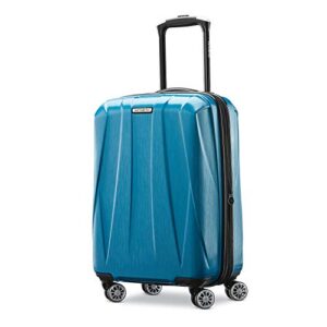 samsonite centric 2 hardside expandable luggage with spinner wheels, caribbean blue, carry-on 20-inch