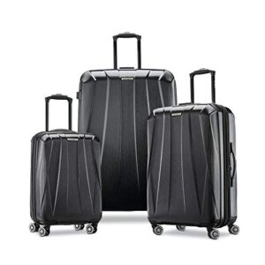 samsonite centric 2 hardside expandable luggage with spinners, black, 3-piece set (20/24/28)