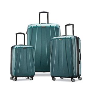 samsonite centric 2 hardside expandable luggage with spinner wheels, emerald green, 3-piece set (20/24/28)