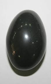 SoilMade Black Marble Shaligram, Oval Shape, Stone Made, Size Aprox 3cm and 60g, Pack of 1 Black Marble Shaligram in Box