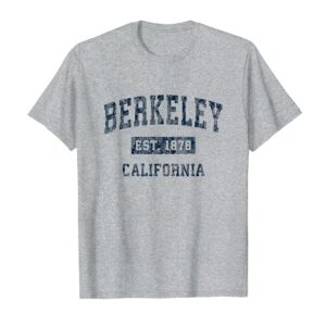 Berkeley California CA Vintage Sports Design Navy Print T-Shirt