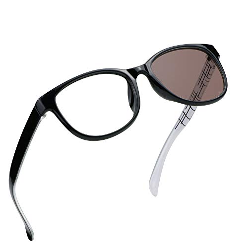 YEIN Bifocal Reading Glasses, Photochromic Brown Sunglasses, 0.00/+2.00 Magnification for Women/Men