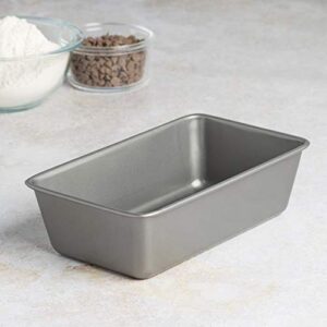 Cooking Light Heavy Duty Nonstick Bakeware Carbon Steel Bread Pan or Loaf Pan with Quick Release Coating, Manufactured without PFOA, Dishwasher Safe, Oven Safe, 9.25-Inch x 5.25-Inch, Gray