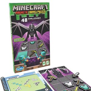 thinkfun minecraft magnetic travel puzzle logic game & stem toy for kids ages 8 & up