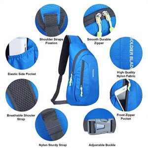 Peicees Sling Bag For Men Women Chest Bag Small Shoulder Bag Crossbody Backpack For Hiking Travel