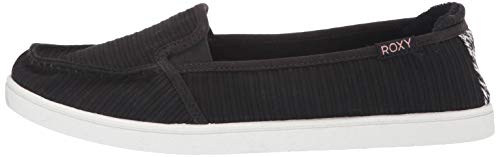 Roxy womens Minnow Slip on Shoe Sneaker, New Black, 8 US