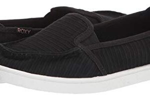 Roxy womens Minnow Slip on Shoe Sneaker, New Black, 8 US