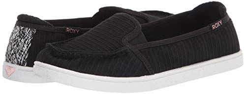 Roxy womens Minnow Slip on Shoe Sneaker, New Black, 8 US