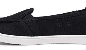 Roxy womens Minnow Slip on Shoe Sneaker, New Black, 8 US