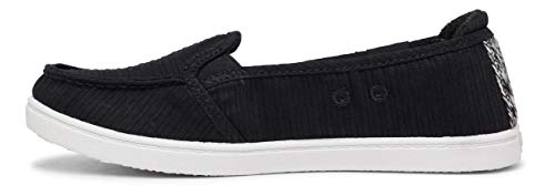 Roxy womens Minnow Slip on Shoe Sneaker, New Black, 8 US