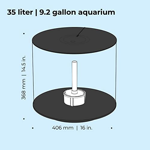 Tube 35 Aquarium with Standard Light - 9.2 Gallon, Black