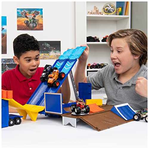 Monster Jam, Transforming Hauler Playset and Storage with Exclusive El Toro Loco Monster Truck, 1:64 Scale, Kids Toys for Boys and Girls Ages 4-6+