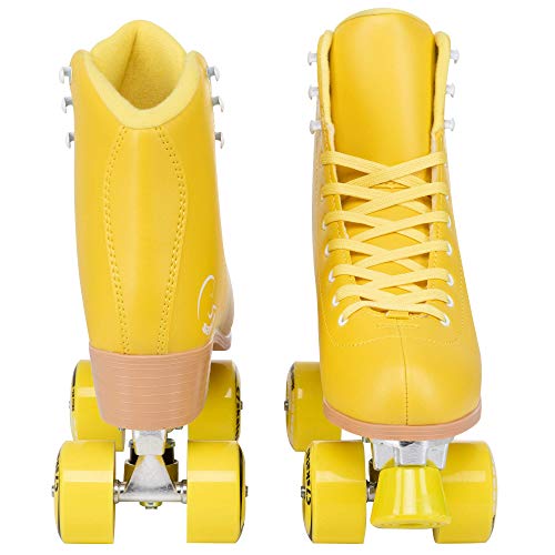 C SEVEN C7skates Cute Roller Skates for Girls and Adults (Lemonpop, Women's 7 / Youth 6 / Men's 6)