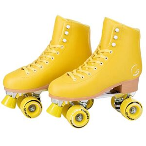 c seven c7skates cute roller skates for girls and adults (lemonpop, women's 7 / youth 6 / men's 6)