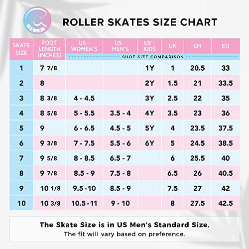 C SEVEN C7skates Cute Roller Skates for Girls and Adults (Lemonpop, Women's 7 / Youth 6 / Men's 6)