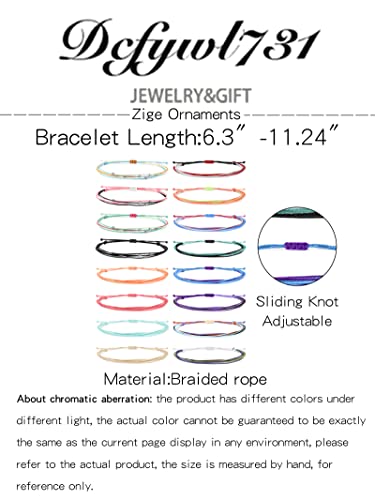 Dcfywl731 Surfer Wave Ankle Bracelets for Teen Girls String Cute Bracelet Anklets Boho Surfer Bracelets Anklets for Women Handmade Adjustable Waterproof Friendship Bracelets Anklets Pack