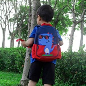 POWOFUN Kids Toddler Preschool Travel Backpack Cool Cute Cartoon Waterproof Daypack (Dinosaur Red)