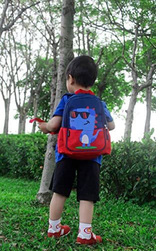 POWOFUN Kids Toddler Preschool Travel Backpack Cool Cute Cartoon Waterproof Daypack (Dinosaur Red)