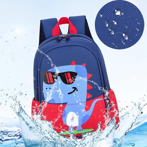 POWOFUN Kids Toddler Preschool Travel Backpack Cool Cute Cartoon Waterproof Daypack (Dinosaur Red)