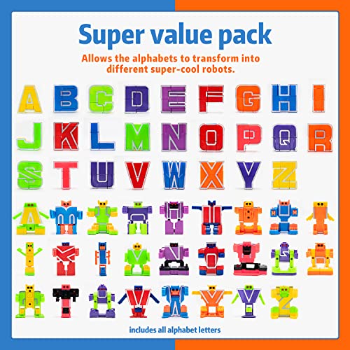 Siiziitoo 26 Pieces Alphabet Robots Toys for Kids, Alphabots, Letters, ABC Learning Toys for Toddlers Education Toy, Carnival Prizes Classroom Rewards, Christmas Toys Gift