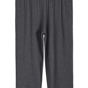 Latuza Women's Summer Pleated Tank Top Capris Pajamas Set M DarkGray