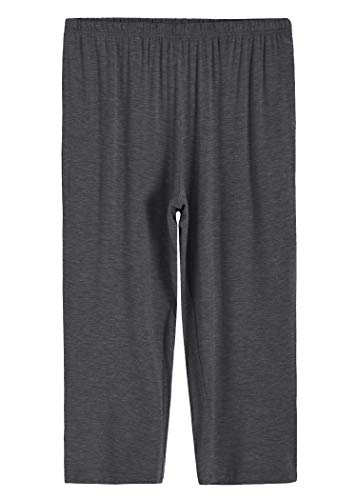 Latuza Women's Summer Pleated Tank Top Capris Pajamas Set M DarkGray