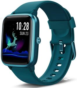 fitpolo smart watch for android and ios phones ip68 swimming waterproof fitness tracker fitness watch heart rate monitor smart watches for men women (green)