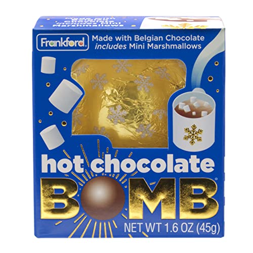 Frankford The Original Hot Chocolate Ball with Mini Marshmallows Inside, Melting Belgian Milk Chocolate, Holiday Gift and Stocking Stuffer, 1.6 Ounce