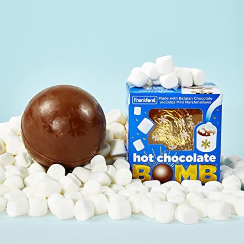 Frankford The Original Hot Chocolate Ball with Mini Marshmallows Inside, Melting Belgian Milk Chocolate, Holiday Gift and Stocking Stuffer, 1.6 Ounce