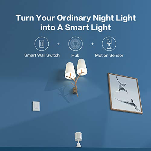 Aqara Smart Light Switch (No Neutral, Single Rocker), Requires AQARA HUB, Zigbee Light Switch, Remote Control and Smart Home Automation, Compatible with HomeKit, Google, Works with Alexa, SmartThings