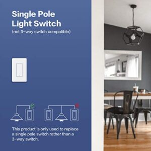 Aqara Smart Light Switch (No Neutral, Single Rocker), Requires AQARA HUB, Zigbee Light Switch, Remote Control and Smart Home Automation, Compatible with HomeKit, Google, Works with Alexa, SmartThings