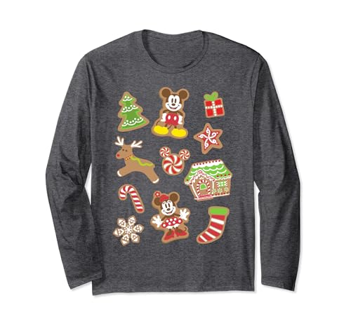 Disney Mickey And Minnie Christmas Gingerbread Cookies Long Sleeve T-Shirt