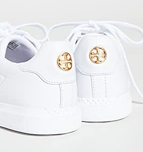 Tory Burch Women's Howell Court Sneakers, Titanium White/Titanium White, 7.5 Medium US