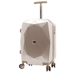 kensie women's 3d gemstone tsa lock hardside spinner luggage, rose gold, 20-inch carry-on