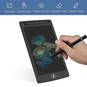 [2 Pack] 8.5 Inch Reusable Colorful LCD Writing Tablet Ewriter,TIQUS Notepad Board with Stylus - Black