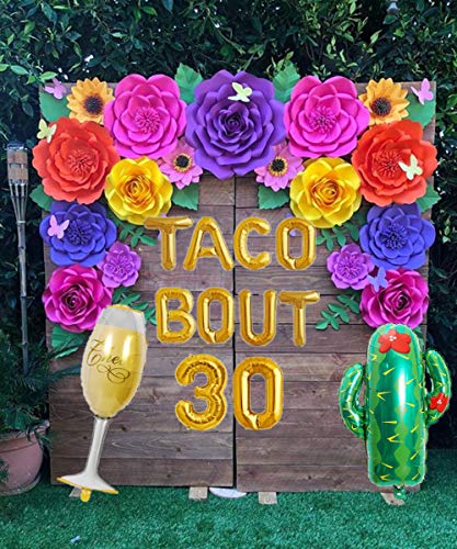 LaVenty Taco Bout 30 Balloons Nacho Average Thirty Balloon Fiesta 30th Birthday Decoration Taco Birthday Party Decoration Taco Party Decor