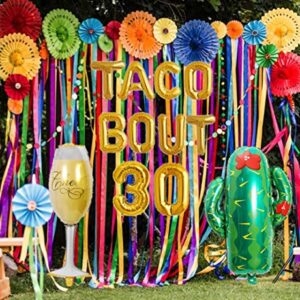 LaVenty Taco Bout 30 Balloons Nacho Average Thirty Balloon Fiesta 30th Birthday Decoration Taco Birthday Party Decoration Taco Party Decor