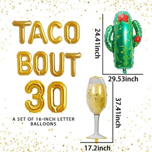 LaVenty Taco Bout 30 Balloons Nacho Average Thirty Balloon Fiesta 30th Birthday Decoration Taco Birthday Party Decoration Taco Party Decor